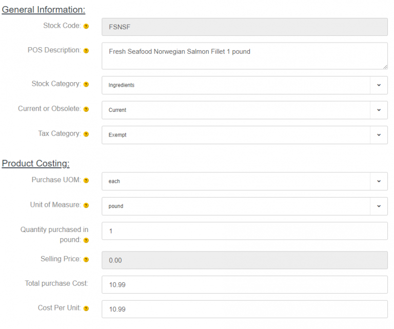 Salmon Product Costing Costbucket - Costbucket